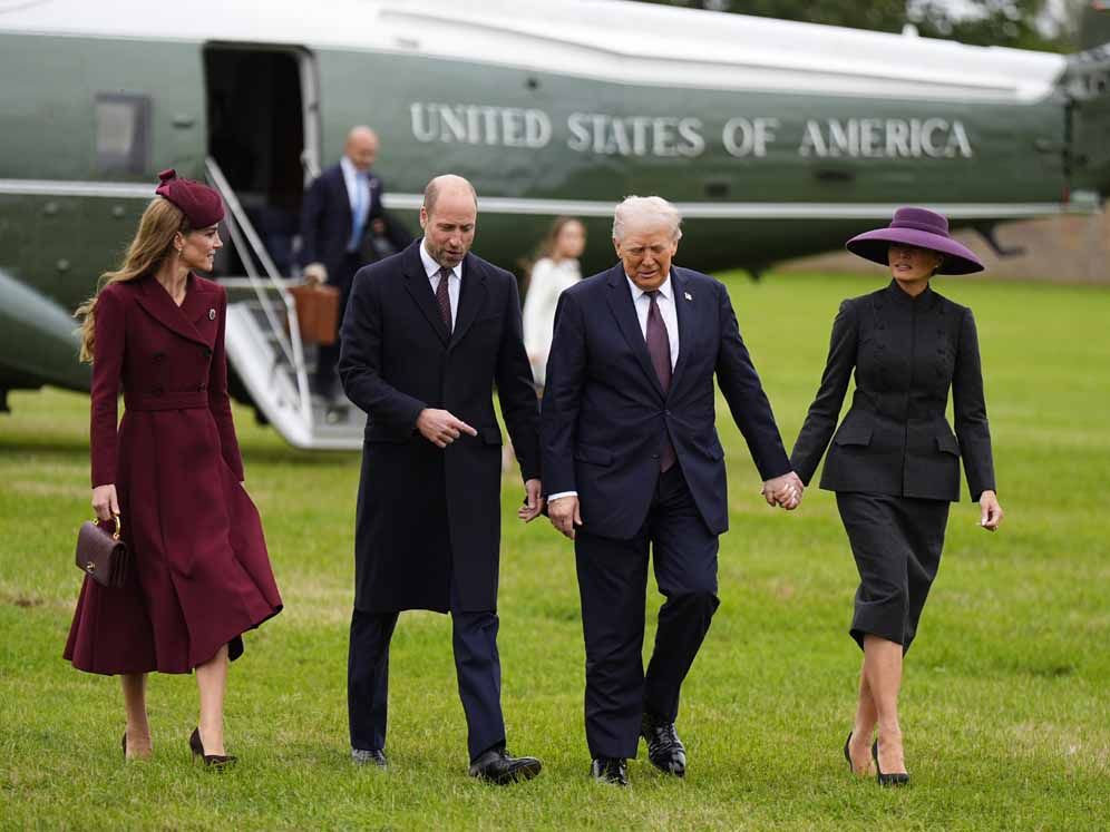 Donald e Melania Trump accolti a Windsor da Kate Middleton e William d ...