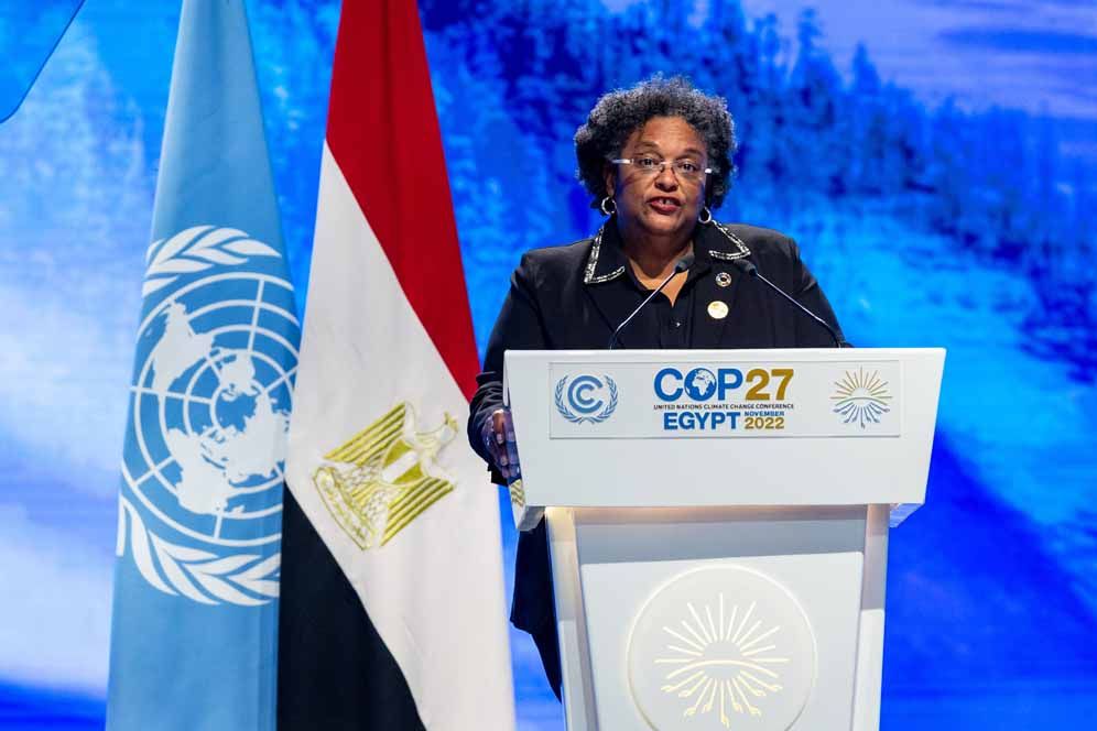 Mia Mottley, la premier di Barbados è paladina del Sud del mondo. Foto