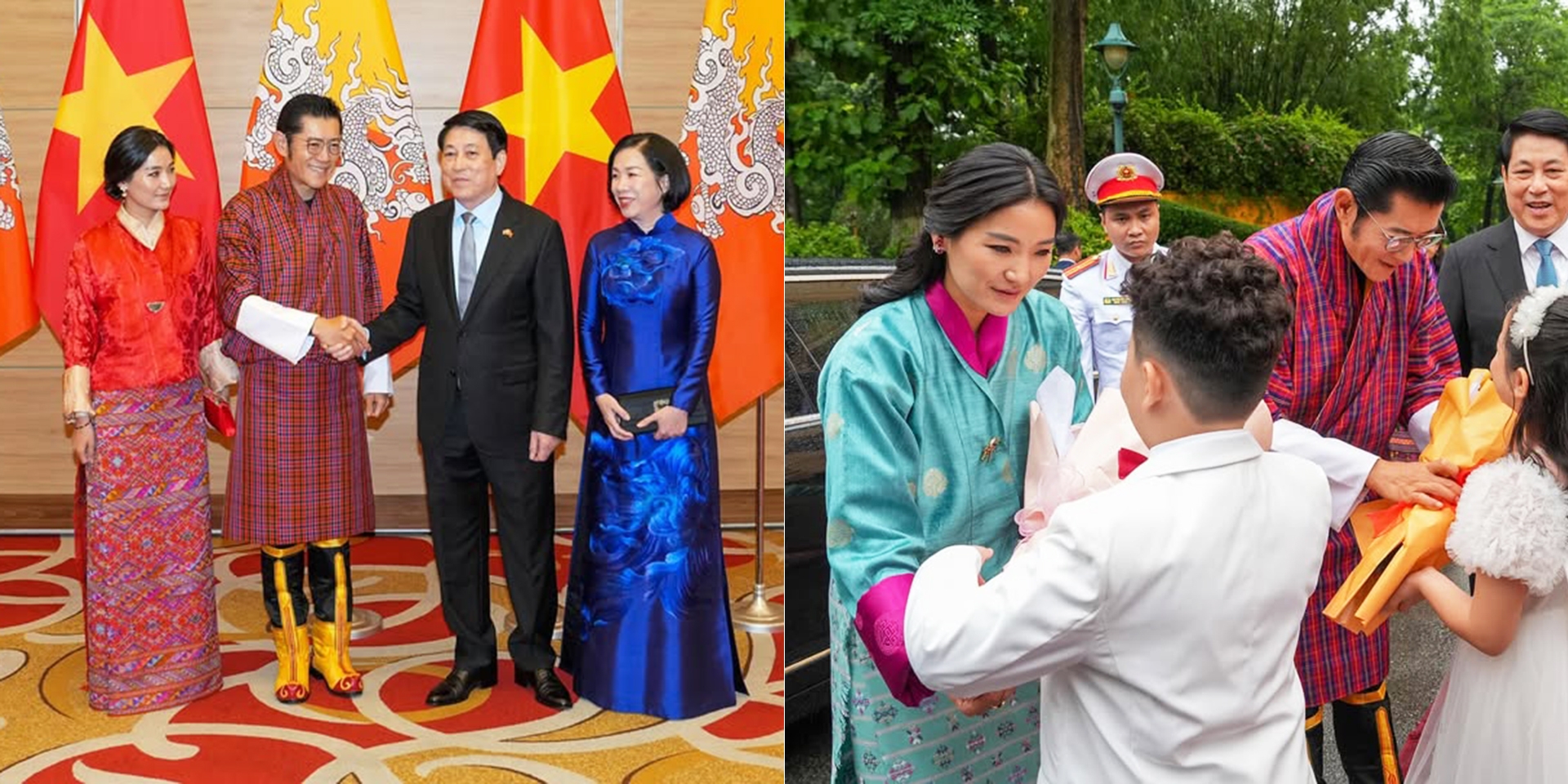Jigme e Jetsun del Bhutan per la prima volta in visita nel Vietnam