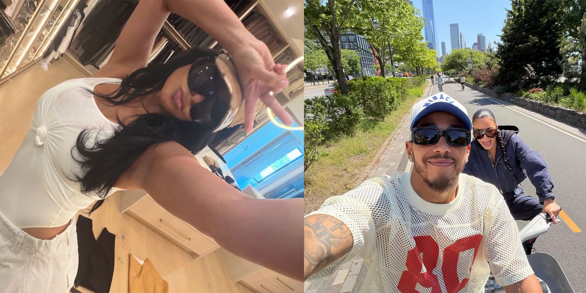 Il selfie conferma la relazione tra Kim Kardashian e Lewis Hamilton