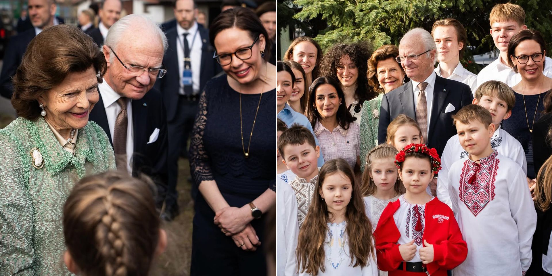 Carl Gustaf e Silvia di Svezia in Polonia tra i profughi ucraini ...