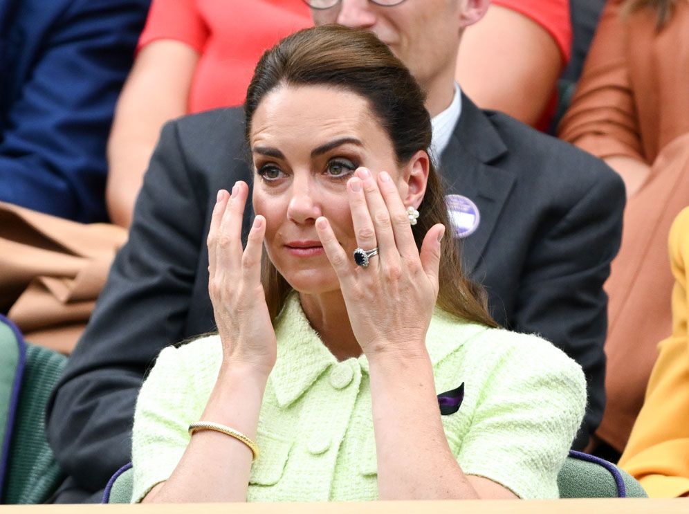 Kate Middleton commossa alle finali di Wimbledon. Le foto